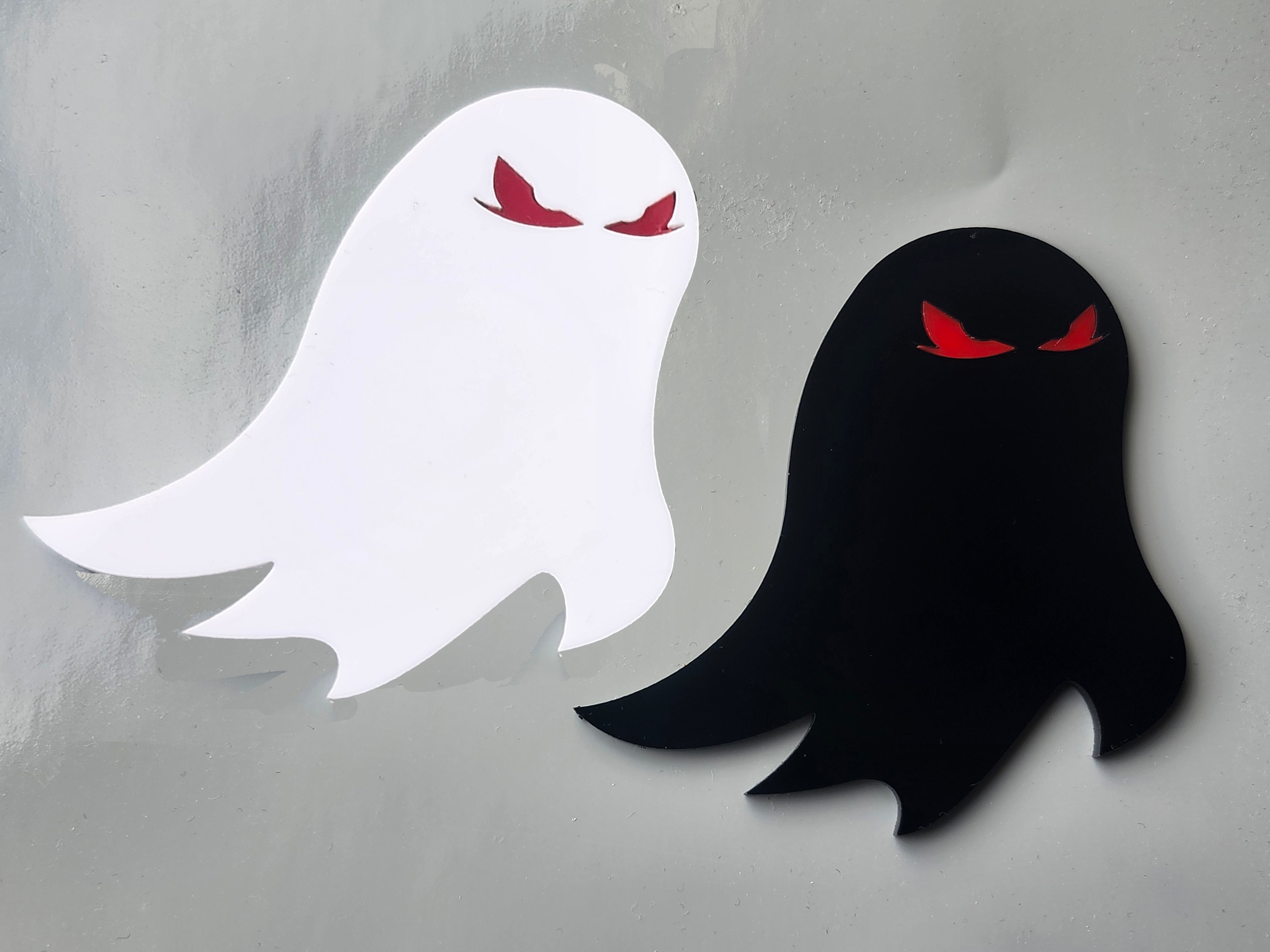 2x Ghost Demon Spooky Redeye Badge Logo Emblem for Car Auto Fender Tru ...